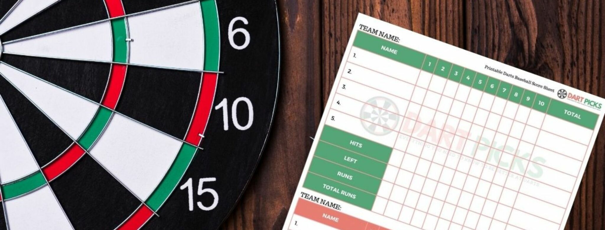 Printable Darts Scoresheets » DartPicks