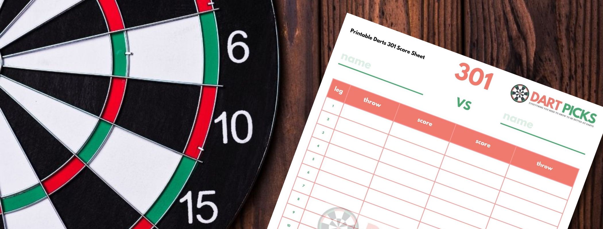 Printable Darts 301 Scoresheet Printable Darts 301 Scoresheet